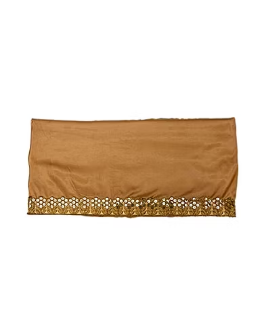 Safawala Beige Solid Safa Cloth with Designer Golden Lace Border ...