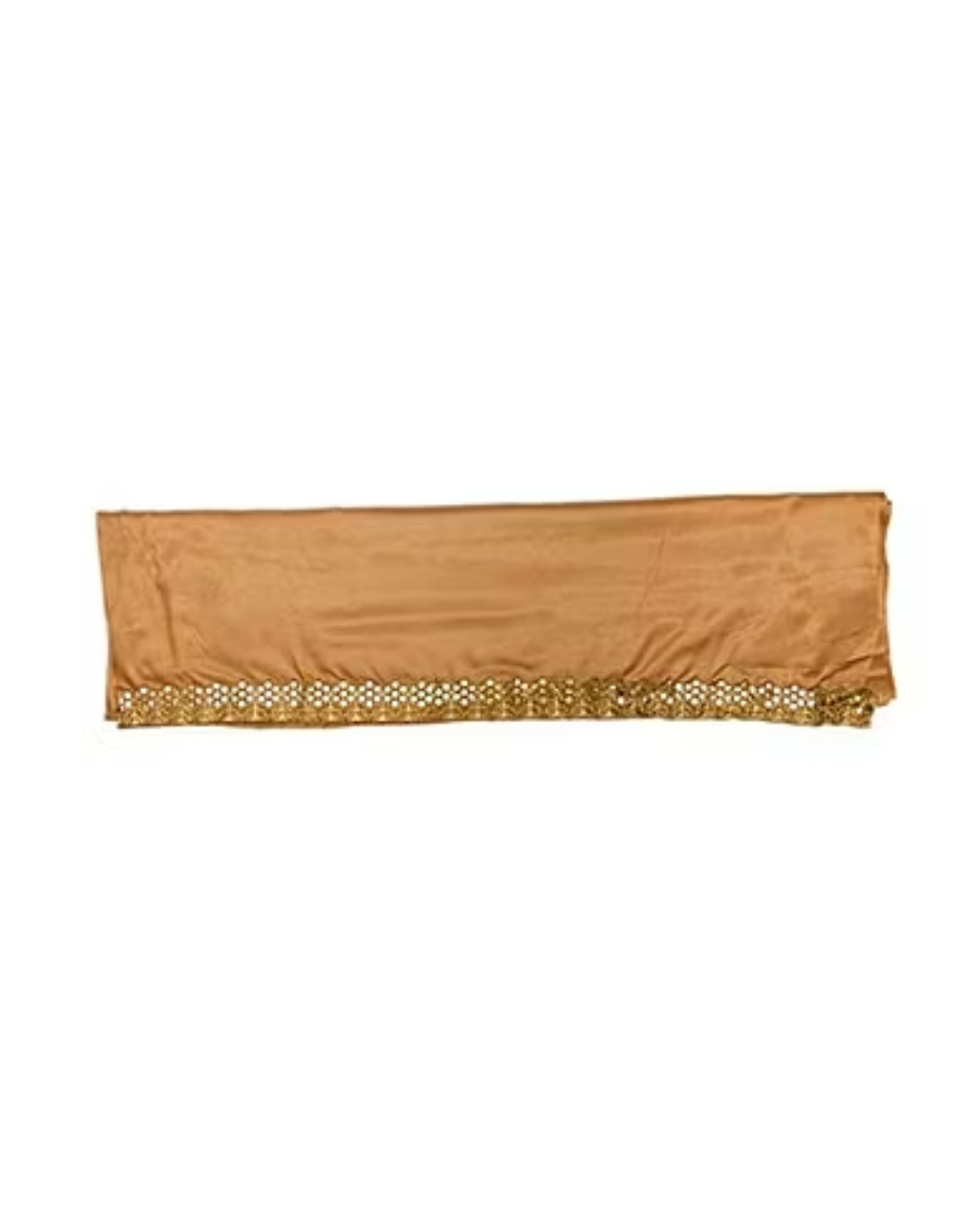 Safawala Beige Solid Safa Cloth with Designer Golden Lace Border ...